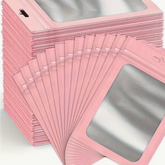 Office | Pink Resealable Packaging Bags 5pcs Only Available In Pink ...